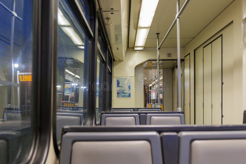 Passenger Trains or Light Rail Tram of German Railway Train. Stock ...