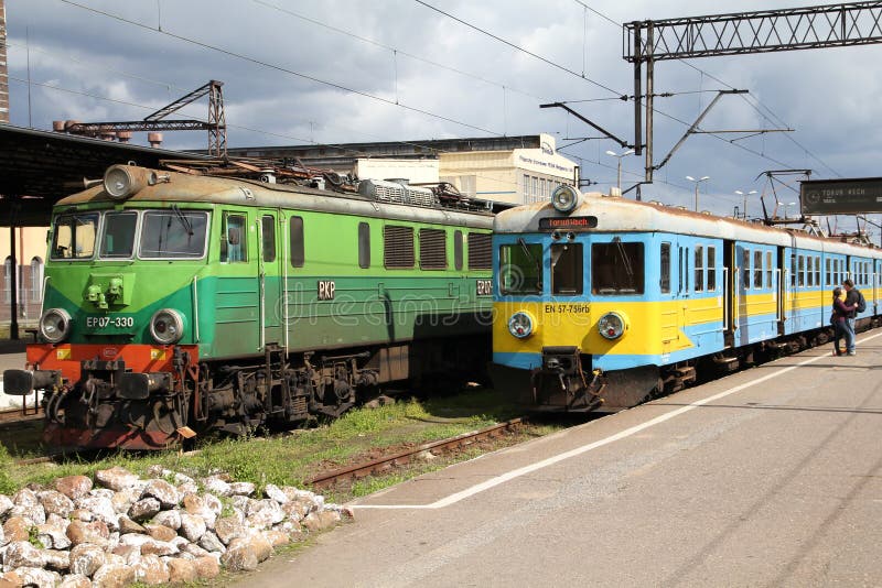 Passenger trains in Poland editorial photo. Image of railroad - 21135741