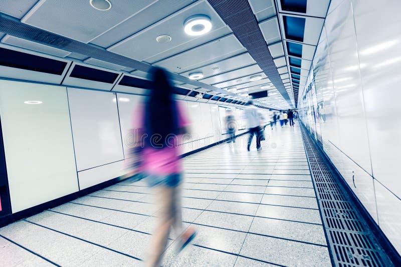 Passenger Walking in Subway Stock Photo - Image of gate, lounge: 127138304