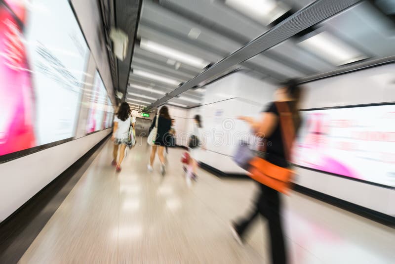 Passenger Walking in Subway Stock Photo - Image of international, blur ...