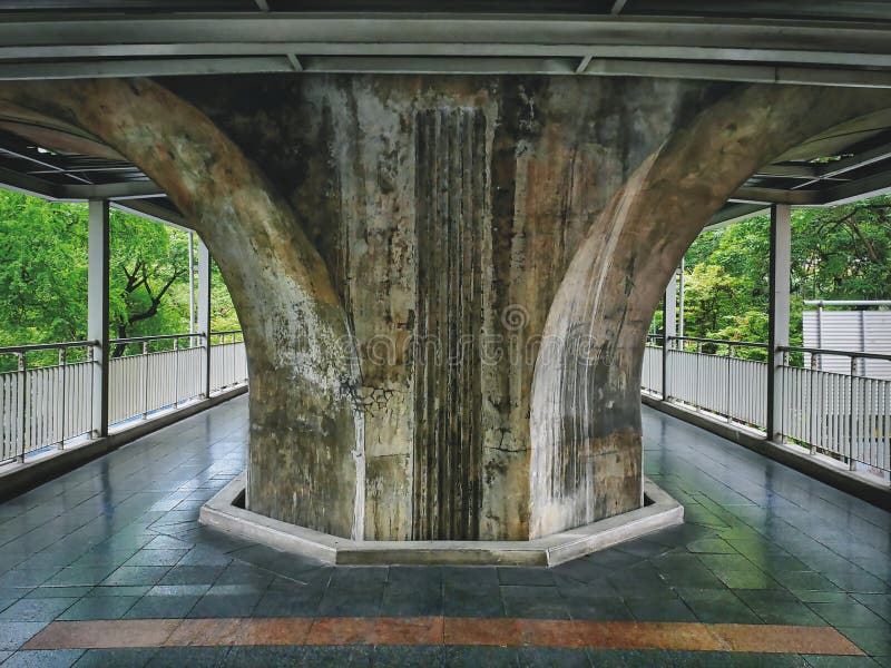 Passenger Walkway Under the Bridge Stock Photo - Image of passage ...