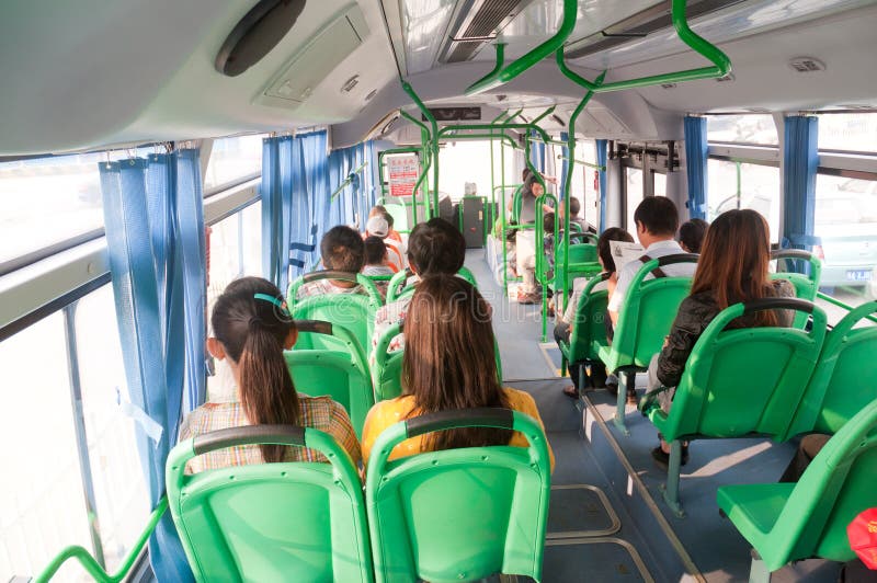 Passengers in the bus editorial photography. Image of windows - 27277172