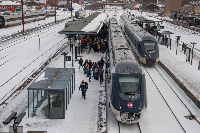 DSB IC4 Train at Naestved Train Station in Denmark Editorial Stock ...