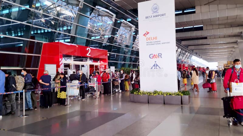 Passengers Going for Flight Boarding and Luggage Collection at Airport ...