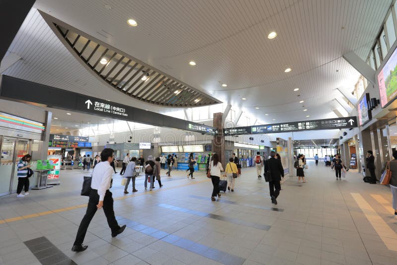 A Passengers Hurry at Okayama Station in Japan. Editorial Stock Image ...