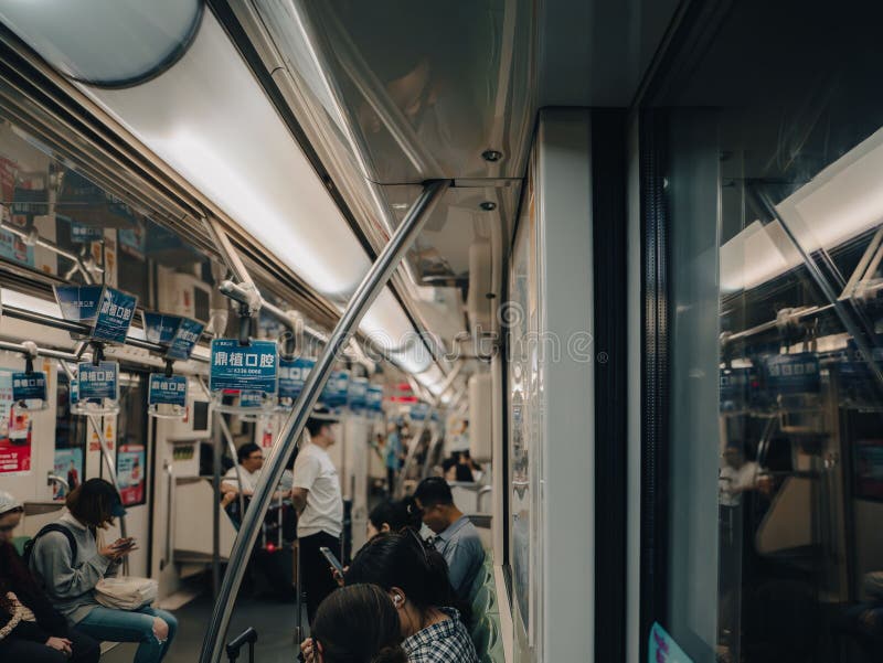 Passengers in Shanghai Metro Train Editorial Stock Image - Image of ...