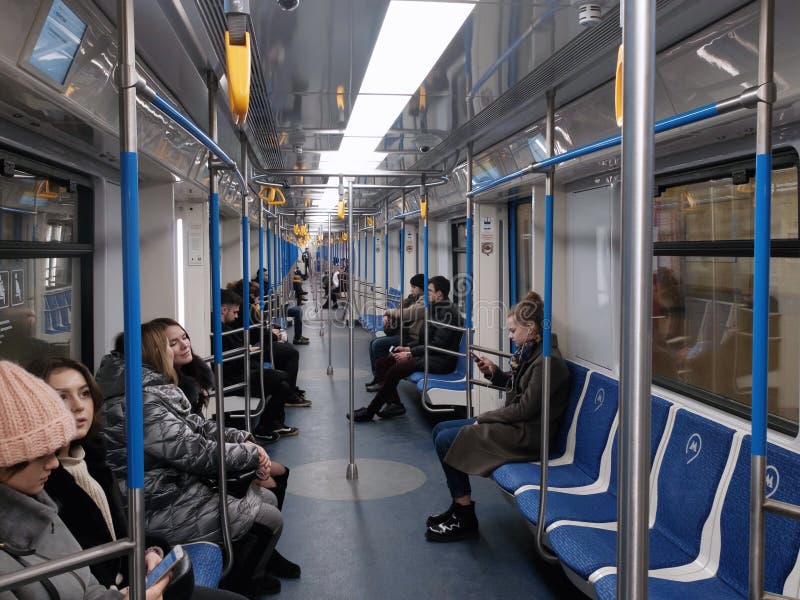 Passengers Inside of the New `Moscow` Train Editorial Stock Image ...