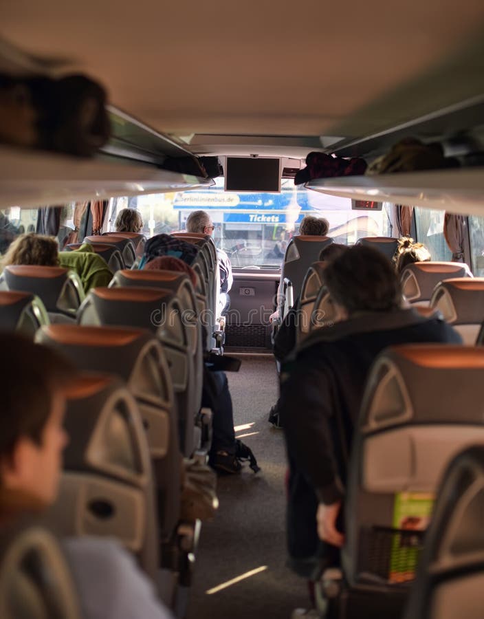 Passengers Intercity bus editorial stock image. Image of couple - 52173649