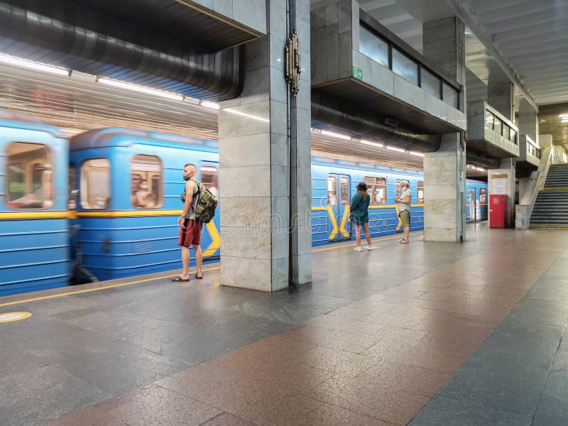 Passengers in the Kiev Metro Editorial Stock Image - Image of subway ...