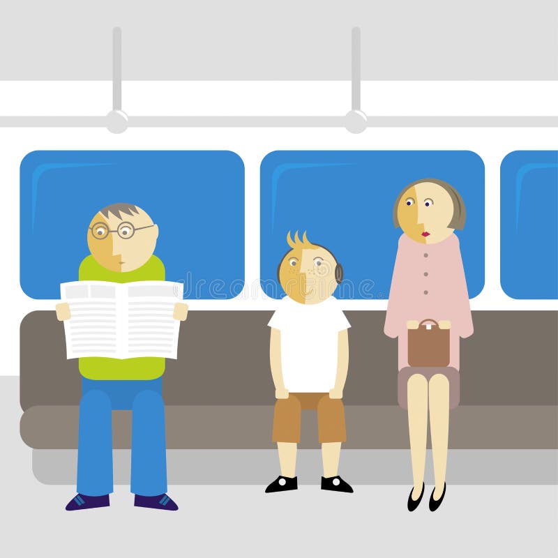 Passengers in metro stock vector. Illustration of person - 10615867