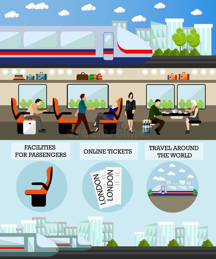 Passengers Public Transport Concept Vector Banners Set. People in Bus ...