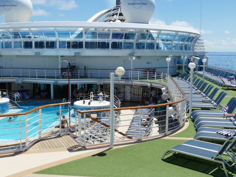 Passengers Relax Around the Swimming Pool Editorial Stock Photo - Image ...