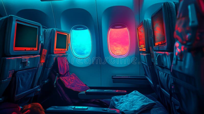 Passengers are Seen Exploring Various in-flight Entertainment Options ...