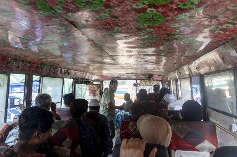 Baitul Mukarram,dhaka,Bangladesh,march 1,2025.Passengers Sitting Inside ...