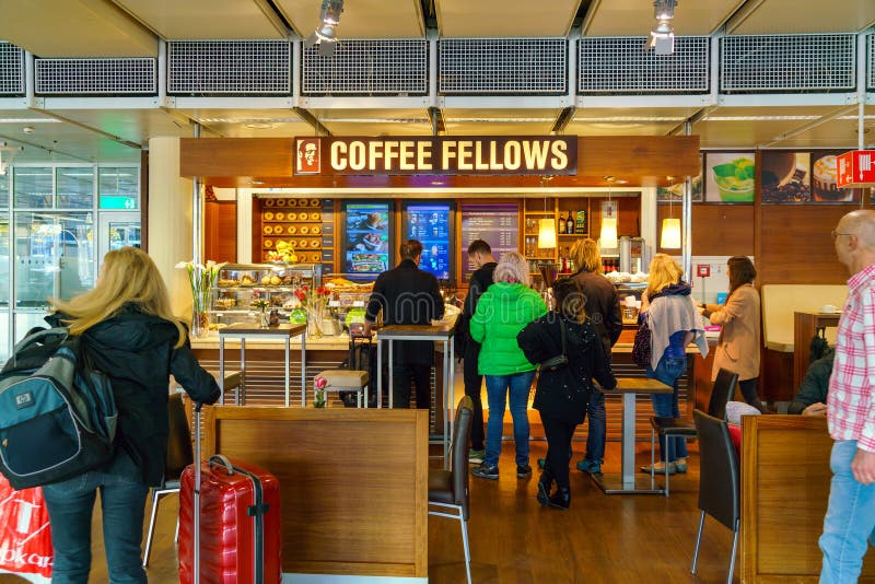 The Queue At The Cafe. Russia. Saint-Peterburg. Autumn 2017. Editorial ...