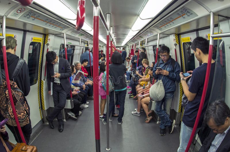 Passengers on subway editorial photography. Image of interior - 85814542