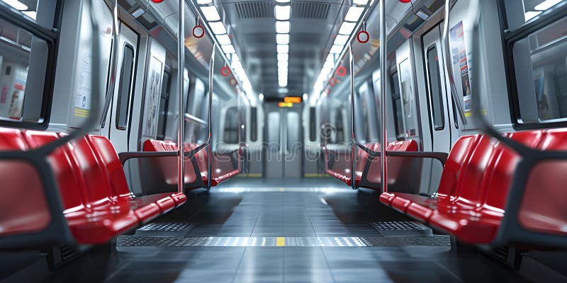 Passengers Travelling in Underground Train Background - Ai Generated ...