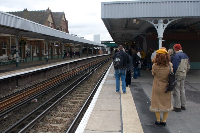 Passengers Waiting for a Train Editorial Image - Image of london ...