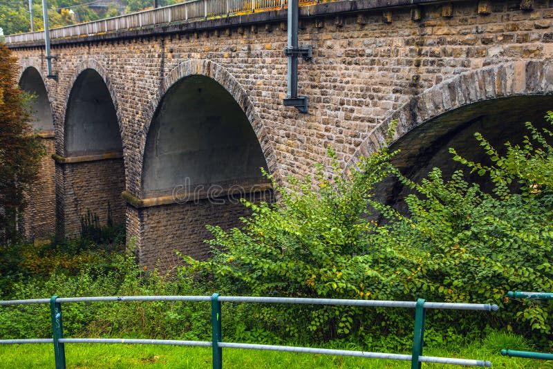 Passerelle Bridge or Luxembourg Viaduct. Stock Image - Image of europe ...
