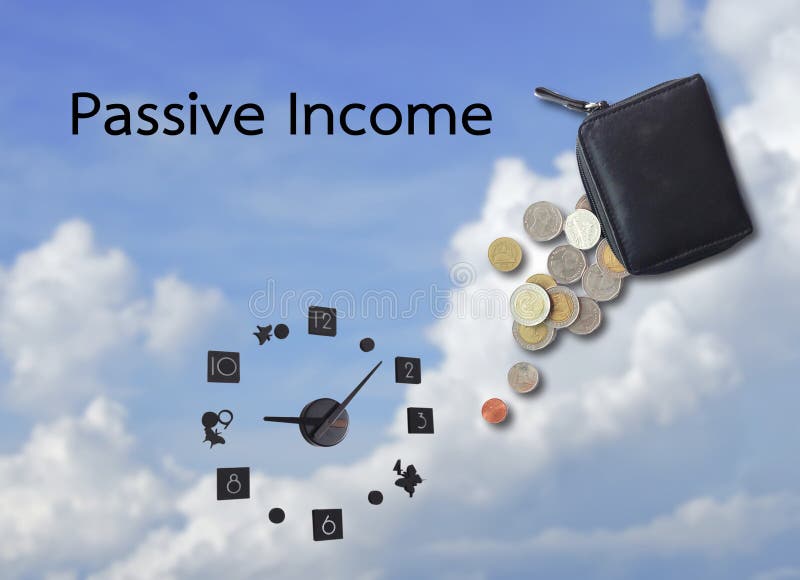 Passief inkomen stock illustratie. Illustration of klok - 55103036