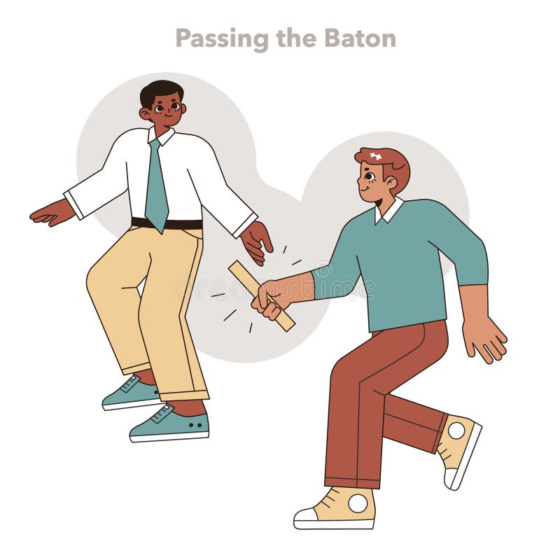 Passing the Baton Concept. Vector Stock Vector - Illustration of ...