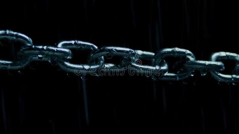 Passing Chain Dripping in the Rain Stock Footage - Video of security ...