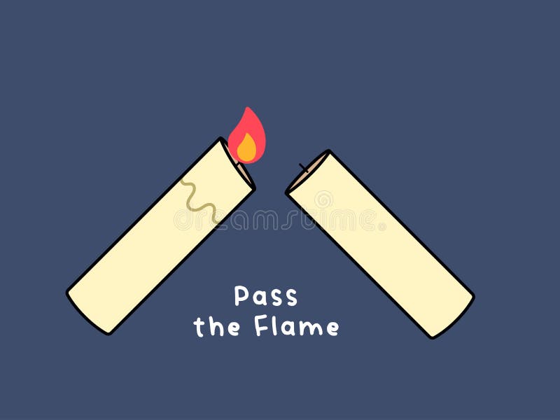Passing the Flaming Torch. Isolated Vector Illustration Stock ...