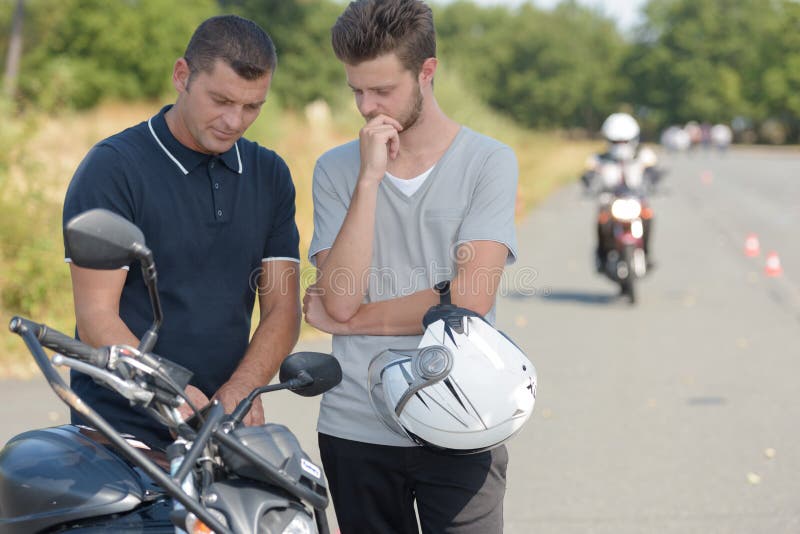 He Passing First Test Drive Stock Photo - Image of adult, instructor ...