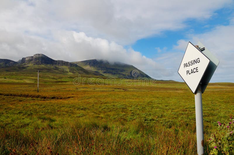 Passing Place of a Road on Skye Stock Photo - Image of mist, island ...