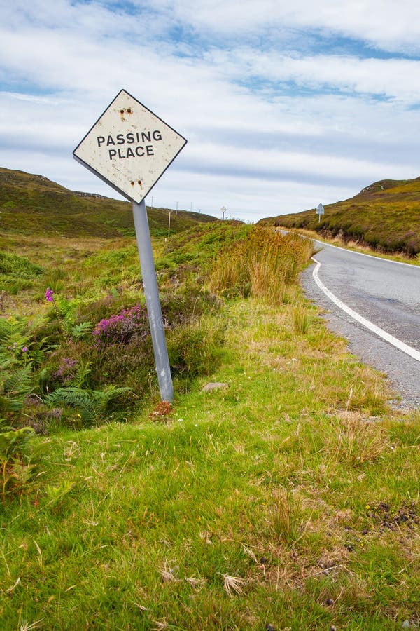 Passing place, Scotland stock photo. Image of cloudy - 11407582