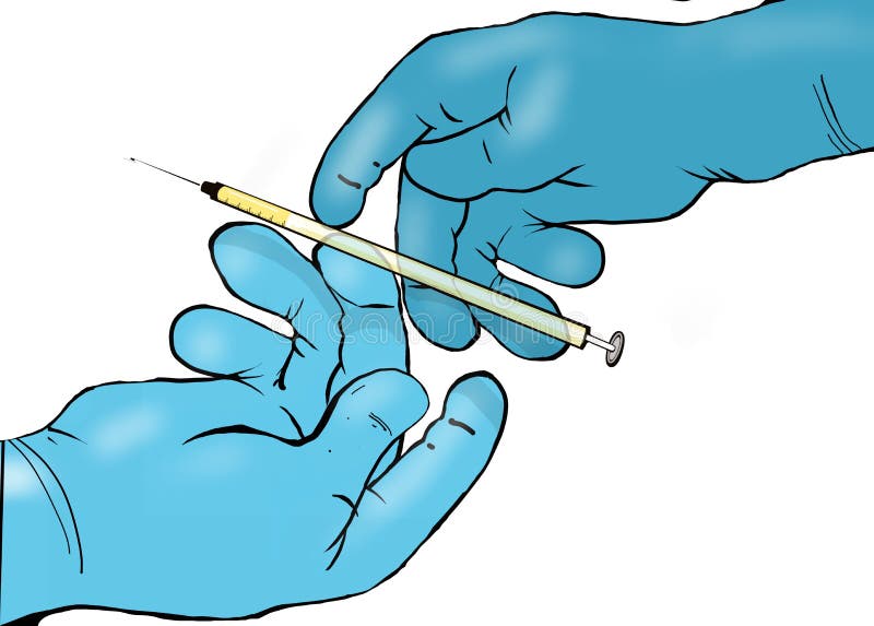 Passing a syringe stock photo. Image of blue, inoculation - 203223518