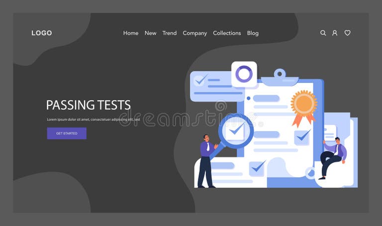 Passing Tests Concept. Flat Vector Illustration. Stock Vector ...
