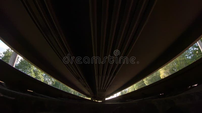 Passing Train Bottom View, Slow Motion Stock Footage - Video of railway ...