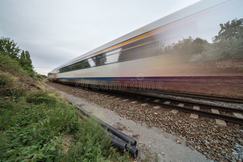 An passing train stock image. Image of passenger, speed - 158119589
