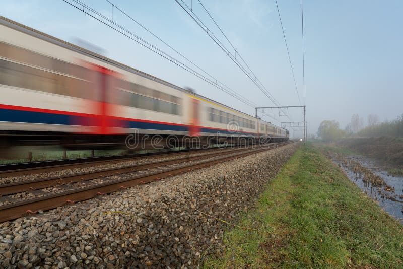 An passing train stock image. Image of high, passenger - 255963509