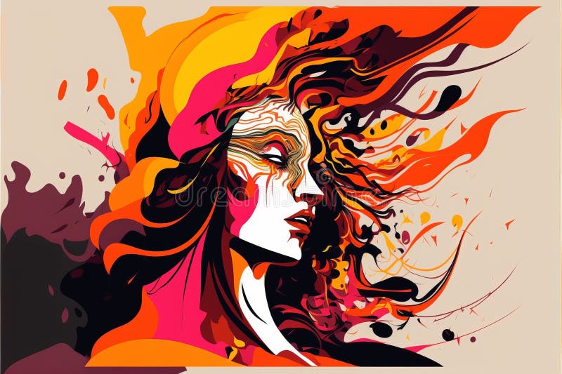 Passion Abstract Art (generative AI) Stock Illustration - Illustration ...