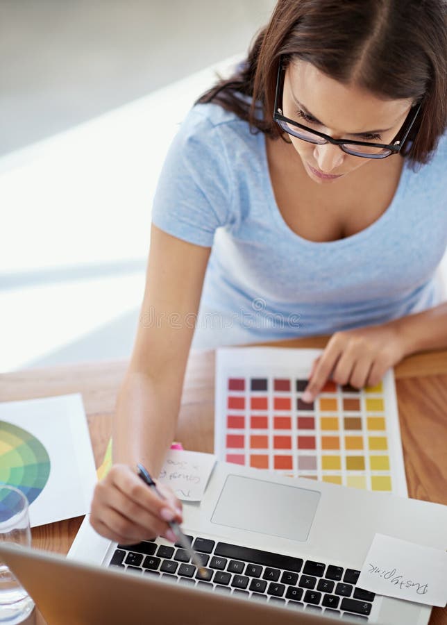 When Passion and Creativity Comes Together. a Female Designer Working ...