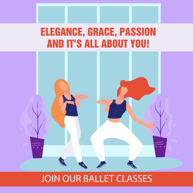 A Passion Dance Class Invitation Stock Illustration - Illustration of ...