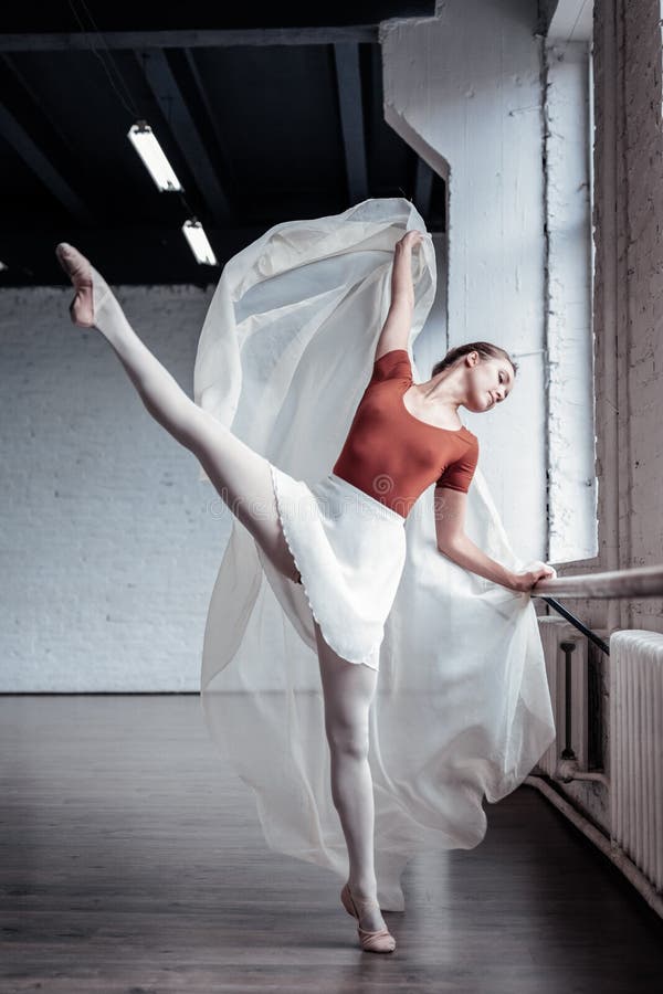 Attractive Ballet Dancer Sitting on Floor Stock Photo - Image of ...
