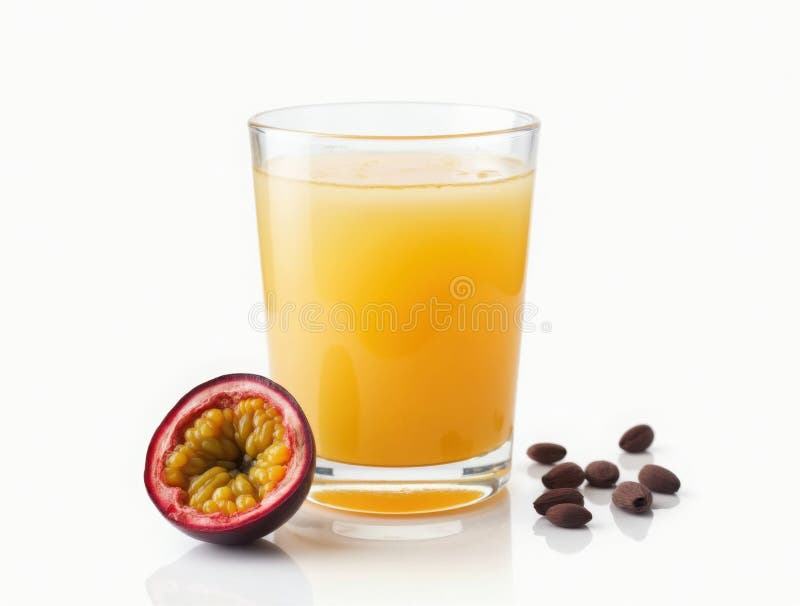Passion Fruit Juice, a Scattering of Passion Fruit and Bubble Tea, a ...