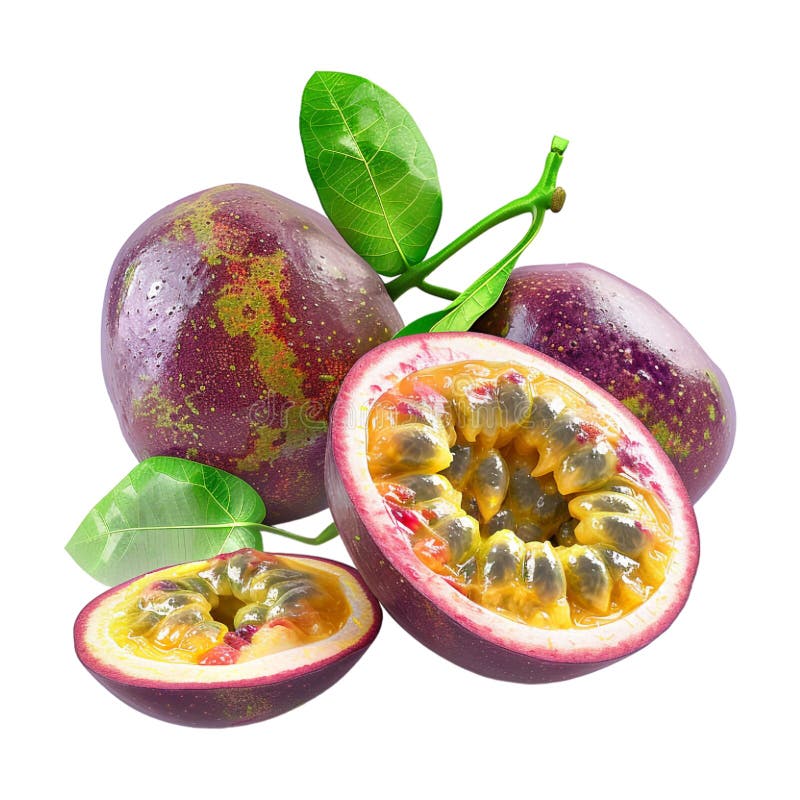 Passion Fruit Fruit on Transparent Background - Ai Generated Stock ...