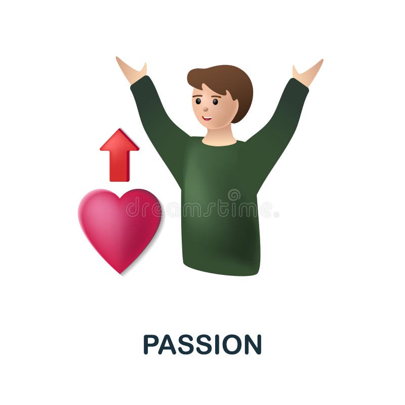 Passion Icon. 3d Illustration from Company Value Collection Stock ...