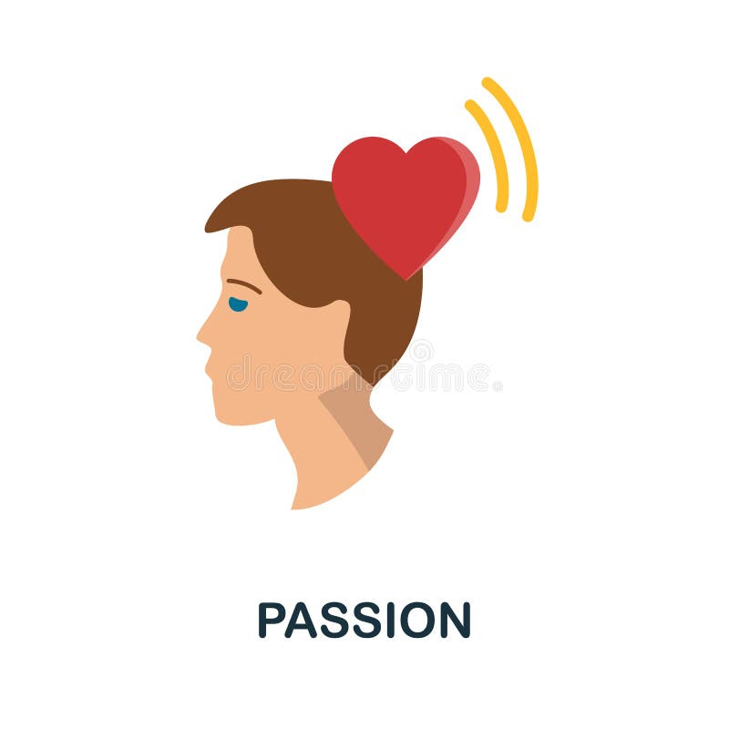 Passion Icon. Simple Element from Core Values Collection. Creative ...