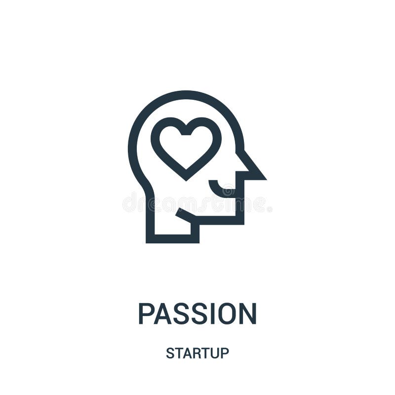 Passion Icon Vector from Startup Collection. Thin Line Passion Outline ...