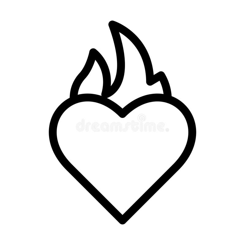 Passion Vector Thick Line Icon for Personal and Commercial Use Stock ...