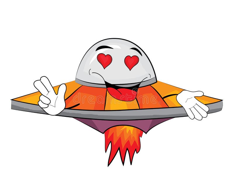 Passionate Alien Ship Cartoon Stock Illustration - Illustration of ...