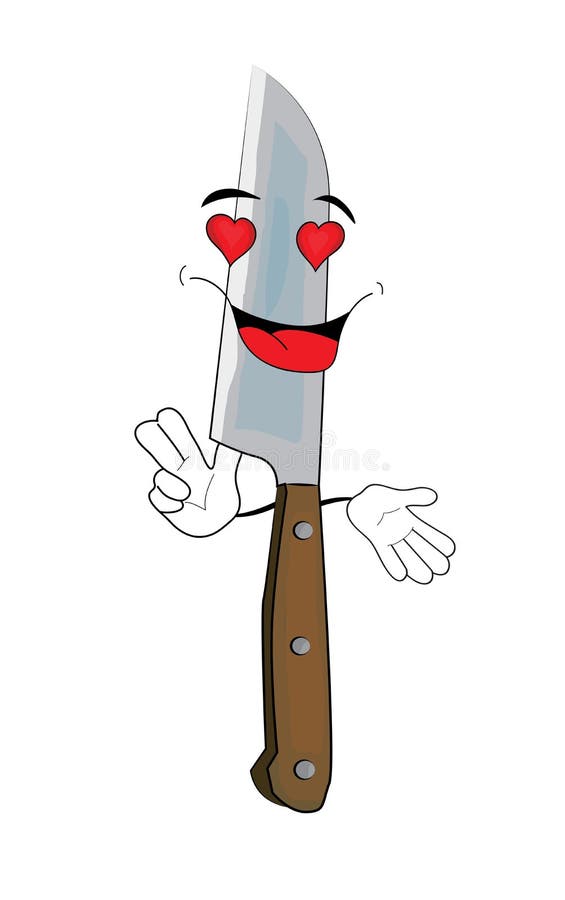 Sad knife cartoon stock illustration. Illustration of sharp - 49290825