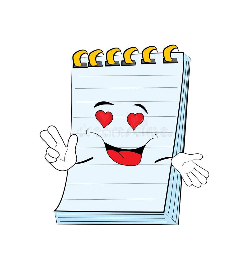 Passionate notes cartoon stock illustration. Illustration of object ...