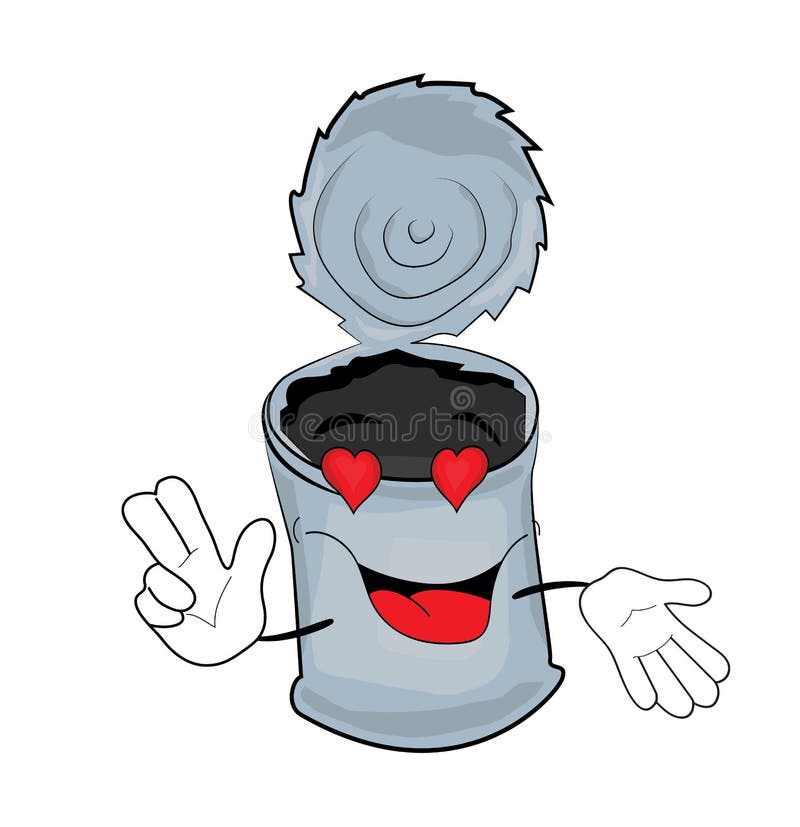 Passionate Opened Can Cartoon Stock Illustration - Illustration of used ...