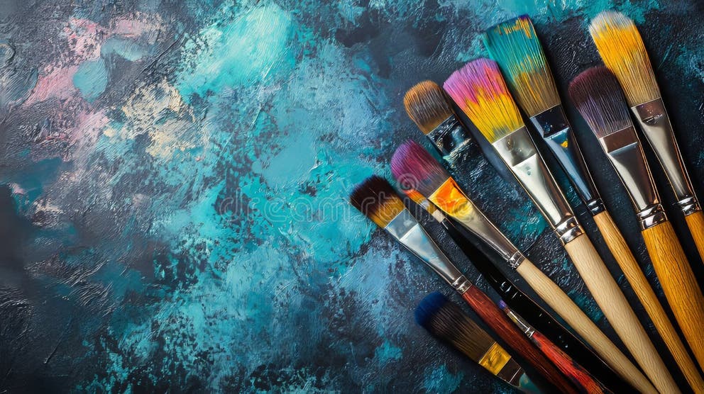 A Passionate Painter Exhibiting an Array of Colorful Swatches and ...